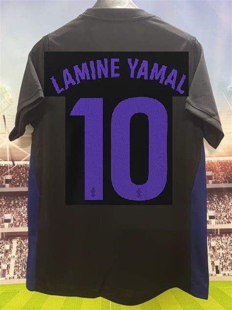 Jersey Playera Lamine Yamal 10 Vizca Barca Cule Edicion Especial Negro