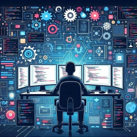 Developer In A Coding Zone Premium Ai Generated Image