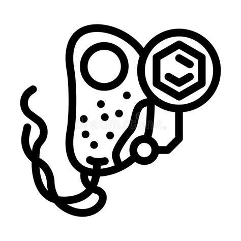 Cell Molecular Structure Line Icon Vector Illustration Stock Vector