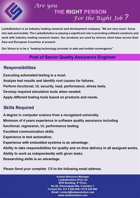Senior Qa Engineer 2024