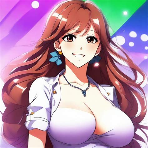 Sweet Smile And Delicious Curves Stunning Anime Companion