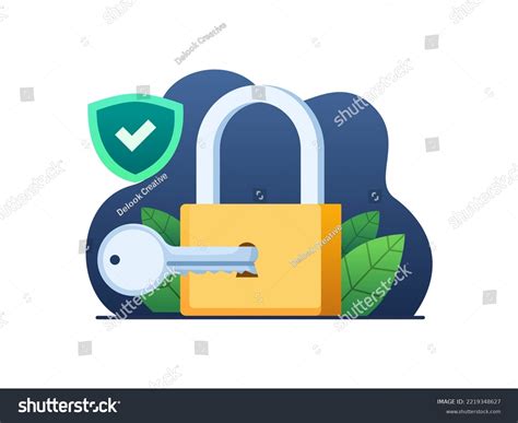 Cybersecurity Concept Padlock Keysafety Internet Security Stock Vector Royalty Free 2219348627