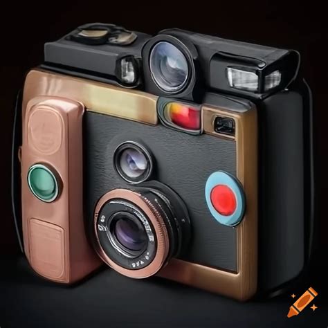 Polaroid Camera Art Nouveau Design Realistic 4k On Craiyon