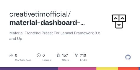github creativetimofficial material dashboard laravel material