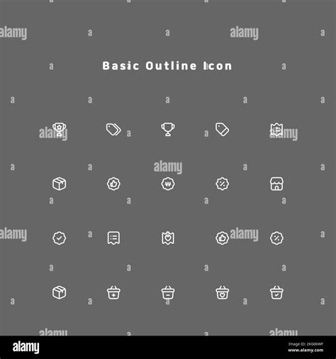 Simple And Minimal Basic Essential Line Icon Set For Ui Ux Web And