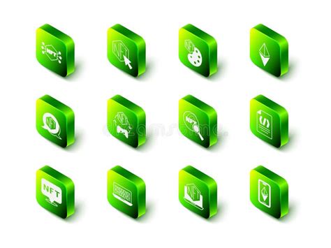 Set Nft Digital Crypto Art Ethereum Eth Binary Code Search Laptop With Store App And Icon