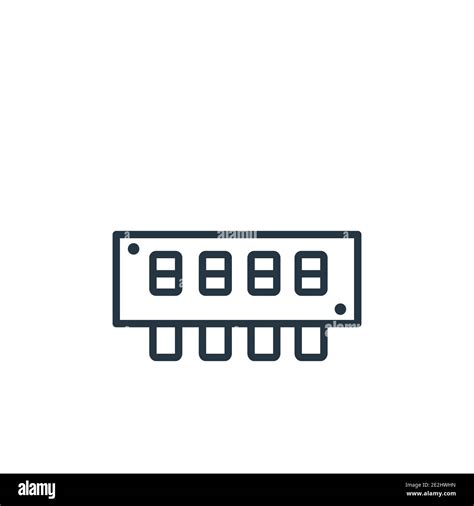 Random Access Memory Outline Vector Icon Thin Line Black Random Access Memory Icon Flat Vector