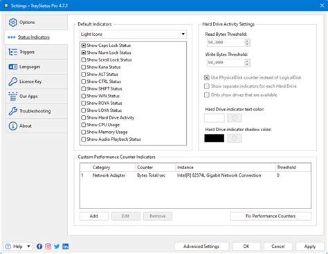 Screenshots • Traystatus By Binary Fortress Software