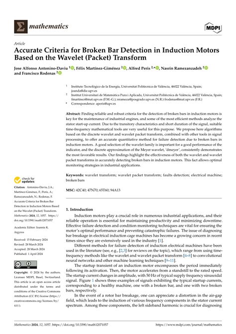Pdf Accurate Criteria For Broken Bar Detection In Induction Motors