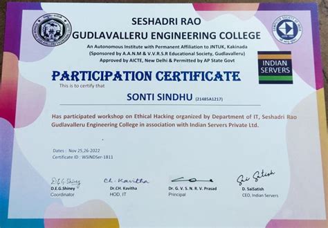 sonti sindhu on linkedin ethicalhacking cybersecurity workshop infosec digitalsecurity…