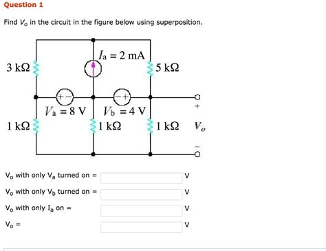 Solved Find Vo In The Circuit In The Figure Below Using Chegg