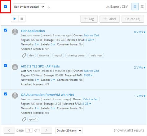 running and stopping vms and environments skytap help and documentation