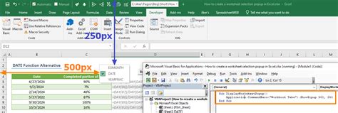 How To Create A Worksheet Selection Popup In Excel
