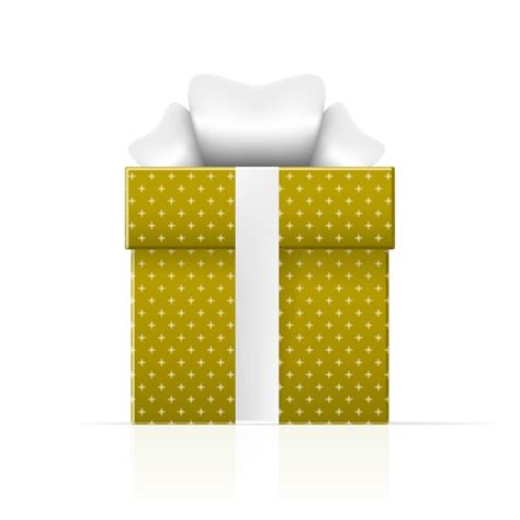 Premium Vector Realistic Yellow T Box With Simple Pattern