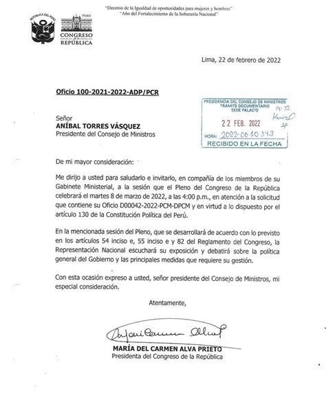 Congreso Pone Fecha Y Hora Para La Presentación De Aníbal Torres Por Voto De Confianza Infobae