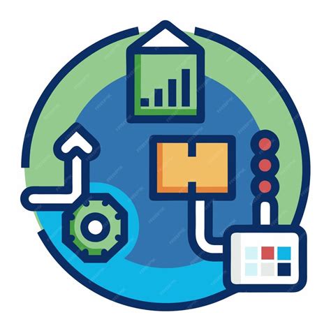 Streamlining Operations Clip Art Icons For Supply Chain Management Premium Ai Generated Vector