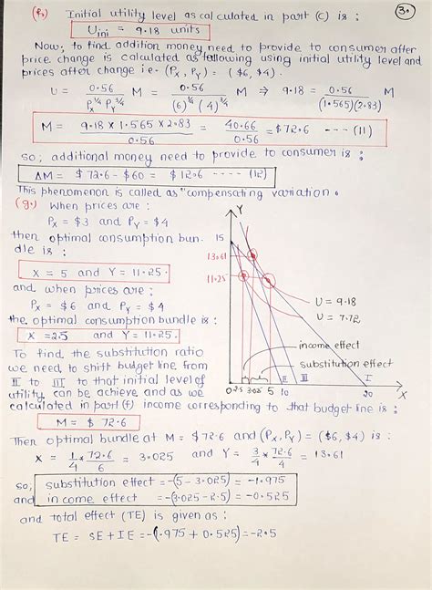 [solved] Suppose A Consumers Utility Function Is Given By U X Y X 1 4 Y 3 4 Also