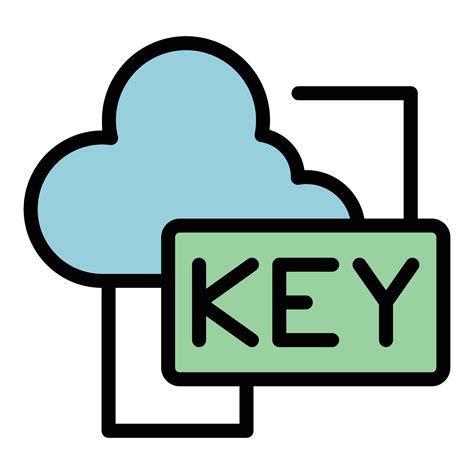 Cloud Data Key Icon Vector Flat 27153062 Vector Art At Vecteezy