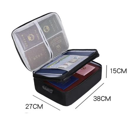 Органайзер папка для документов с кодовым замком на 2 отделения Черный Aveopt оптова