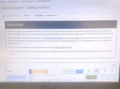 Unit 6 Lesson 4 Coding Activity 2 Redhesivehelp