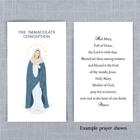 The Immaculate Conception Personalized Prayer Card The Catholic Company®