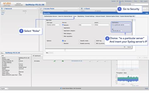 Aruba External Syslog Server Configuration Cloudi Fi Knowledge Base