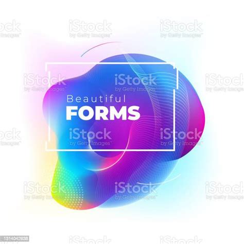 배경 설계를 위한 액체 추상 벡터 셰이프입니다 라인 패턴이 있는 최신 배너 포스터 플라이어 또는 프레젠테이션 템플릿을 위한 유체 동적 그래픽 요소 컬러 플로우 프레임