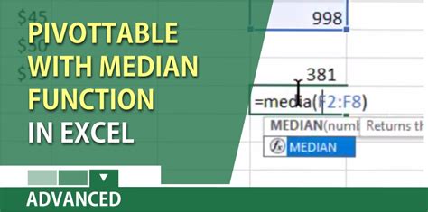 Excel Pivottable With The Median Function Chris Menard Training