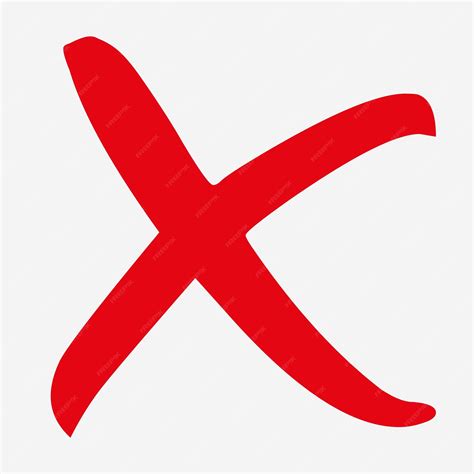 Símbolo De Verificación Cruzada Vector Premium