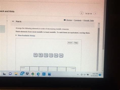 [solved] back and hints part a arrange the following elem
