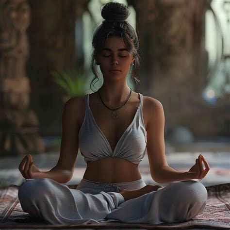 Mindfulness Practice With Breathing Exercises Premium Ai Generated Image