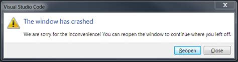 the window is no longer responding · issue 61224 · microsoft vscode