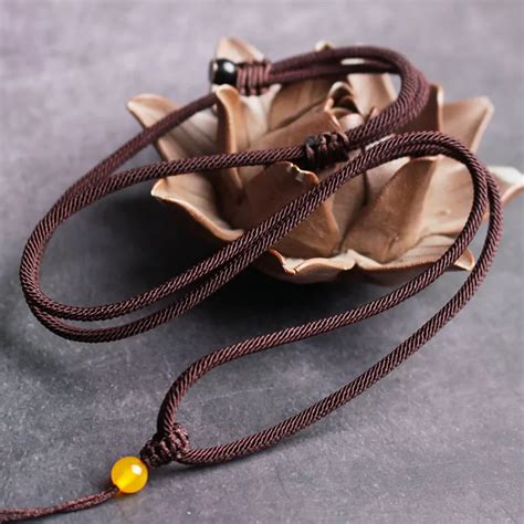 중국 수제 매듭 길이 조절 가능한 목걸이 로프 옥 펜던트 Diy 쥬얼리 제작 부품 전화 Usb 긴 코드휴대폰 스트랩