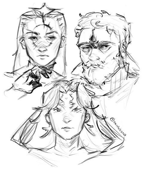 Quick Sketches On The Train Inspired By Our Face Markings For The