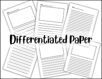 Writing Paper Differentiated By Missvalenz TPT