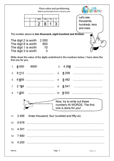 Place Value And Partitioning Number And Place Value By