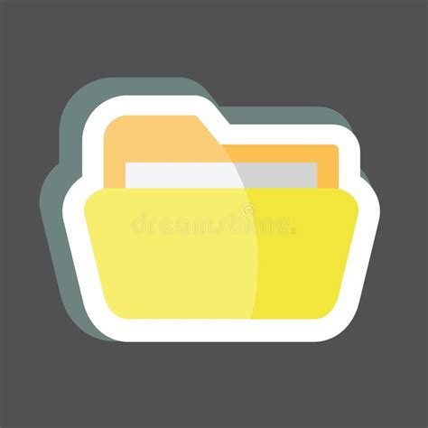 Sticker Folder Settings Suitable For User Interface Symbol Simple Design Editable Design