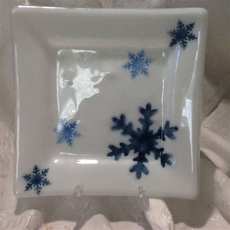 Plate Snowflake Fused Glass By Chelkay On Etsy 2999 Fused Glass