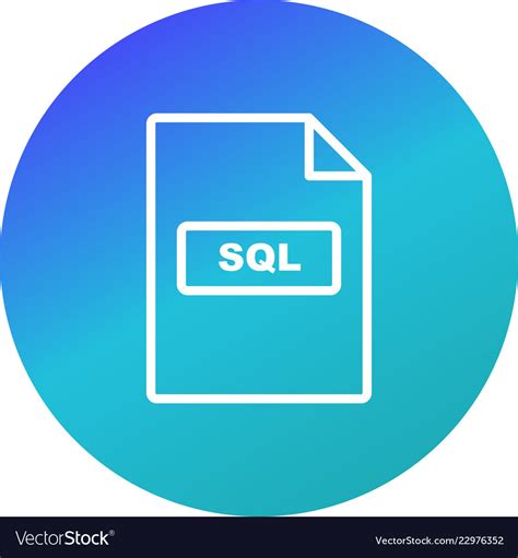 Sql Icon Royalty Free Vector Image Vectorstock