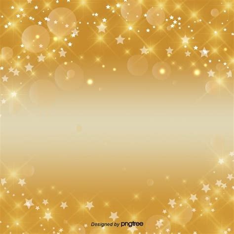 Golden Background With Stars And Sparkles