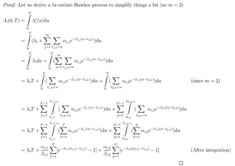 Maximum Likelihood Mle Of A Multivariate Hawkes Process Cross Validated