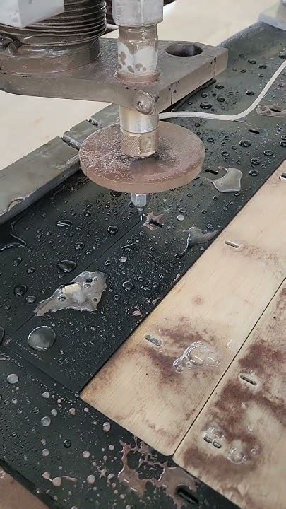 워터젯 가공 사례 148 포입고무 1 6t 가공 절단백화점 Youtube