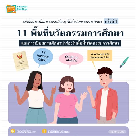 เวทีสื่อสารเพื่อการแลกเปลี่ยนเรียนรู้พื้นที่นวัตกรรมการศึกษา ครั้งที่ 1 สำหรับพื้นที่นวัตกรรม