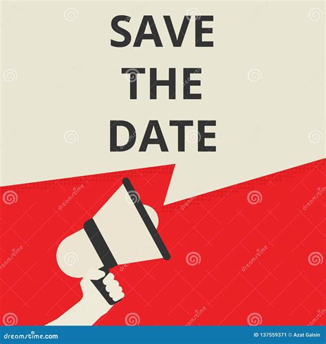 Text Save The Date Stock Illustration Illustration Of Date 137559371