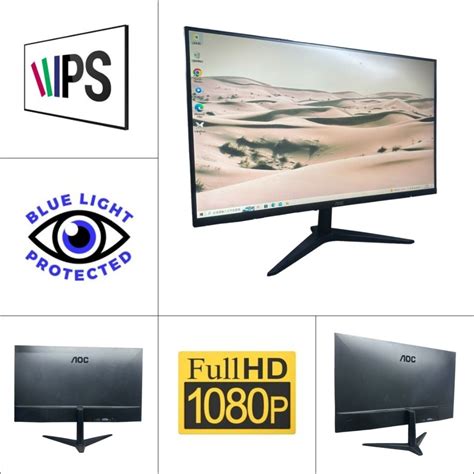 27 Aoc 27b1h｜1080p 60hz 【👍🏼無邊框｜👀 Ips 不閃屏 低藍光】😀實物圖 ＃27 28 29 27b1 27b 27 28 29 Led Mon 電腦＆科技