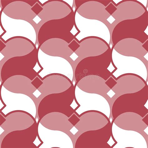 Seamless Geometric Pattern With Curved Lines Vector Art Stock Vector