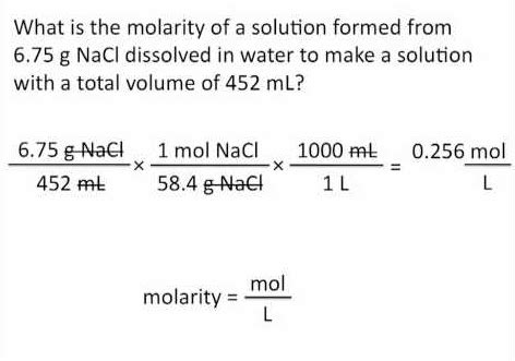 Molarity Solution Stoichiometry