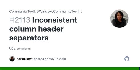 Inconsistent Column Header Separators · Issue 2113 · Communitytoolkit Windowscommunitytoolkit
