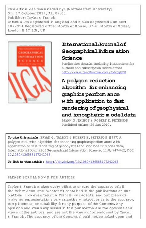 Pdf A Polygon Reduction Algorithm For Enhancing Graphics Performance With Application To Fast