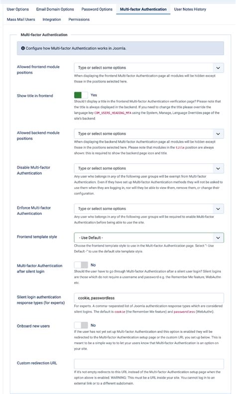 J4xmulti Factor Authentication Joomla Documentation